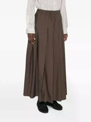 VICOLO Pleated Elasticated-waist Midi Skirt
