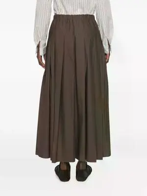 VICOLO Pleated Elasticated-waist Midi Skirt