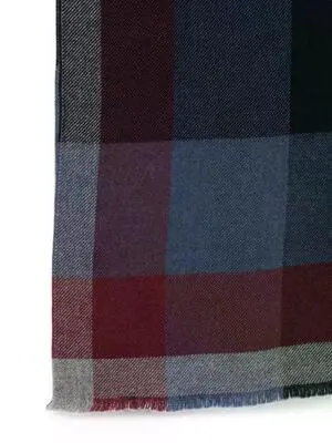 Brunello Cucinelli Check-pattern Frayed-edge Scarf