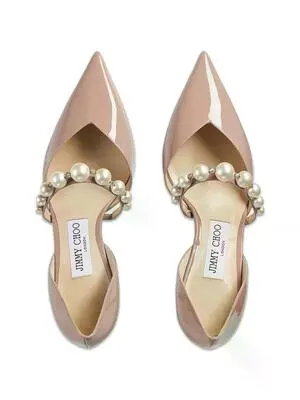 JIMMY CHOO Aurelie Pearl-embellished Stiletto Pumps