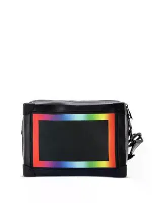 LOUIS VUITTON Soft Trunk Bag Rainbow Taiga Leather Crossbody Bag - Black