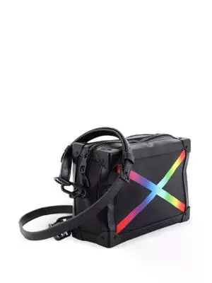 LOUIS VUITTON Soft Trunk Bag Rainbow Taiga Leather Crossbody Bag - Black