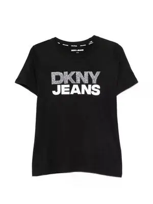 Dkny Logo-embellished T-shirt - Black
