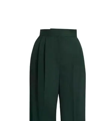 Erdem Pleated Wide-leg Trousers - Green