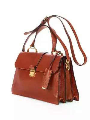 Miu Miu Madras Leather Tote Bag - Brown