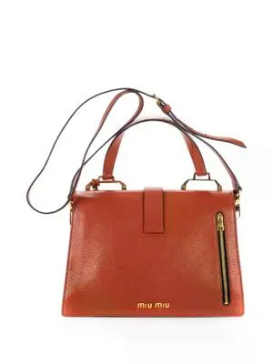 Miu Miu Madras Leather Tote Bag