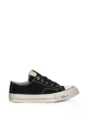 Visvim Logo-patch Low-top Sneakers - Black