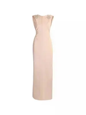 Erdem Embroidered Draped Maxi Dress - Pink