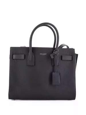 Saint Laurent Sac De Jour Baby Tote Bag In Leather - Grey