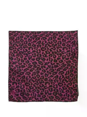 Gucci Leopard-print Silk Scarf - Purple