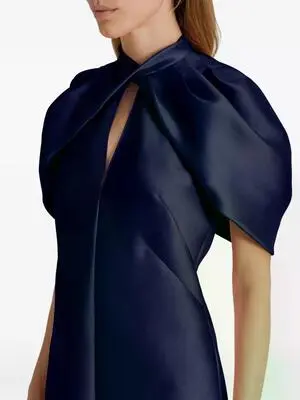 Alberta Ferretti Keyhole Puff Sleeve Dress