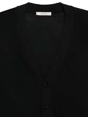 LEMAIRE V-neck Cardigan - Black