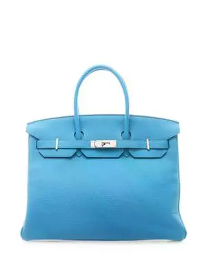 Hermès 35 Birkin Tote Bag - Blue