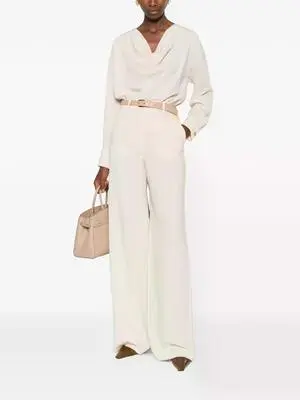 Max Mara Silk Cowl Neck Blouse