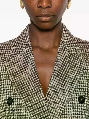 Max Mara Houndstooth Double-breasted Jacket
