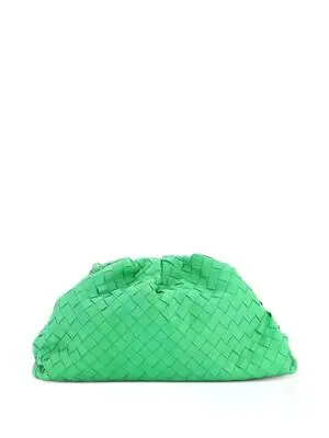 Bottega Veneta The Pouch Intrecciato Nappa Teen Crossbody Bag - Green