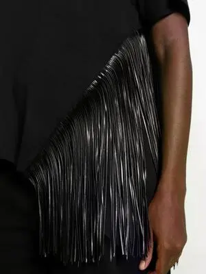 Sportmax Fringe Trimmed T-shirt
