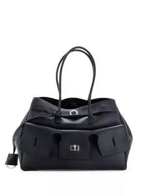 Balenciaga Bel Air Carry All Bag Leather Medium Tote Bag - Black