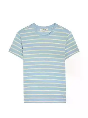 FRAME Striped Linen T-shirt - Blue