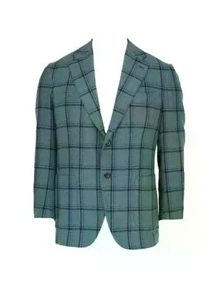 Isaia Marechiaro Squared-pattern Blazer