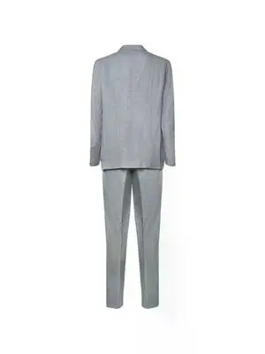 Eleventy Check-pattern Single-breasted Suit - Grey