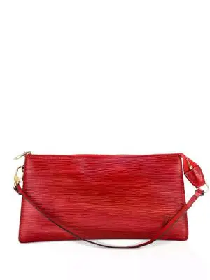 LOUIS VUITTON Pochette Accessoires Epi Leather Clutch Bag - Red