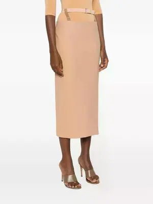 MUGLER Side-slit Midi Skirt