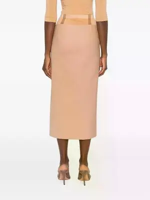 MUGLER Side-slit Midi Skirt