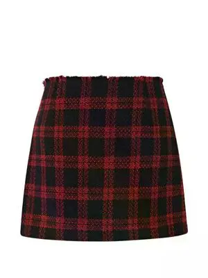 Pinko Check Buckle Midi Skirt