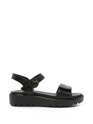 ARA Snakeskin-effect Touch-strap Sandals