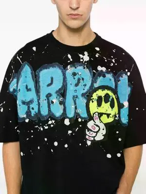 BARROW Graphic-print Paint-splatter T-shirt