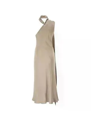 Max Mara One-shoulder Draped Maxi Dress
