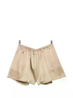 Enza Costa Elasticated Waistband Shorts - Brown