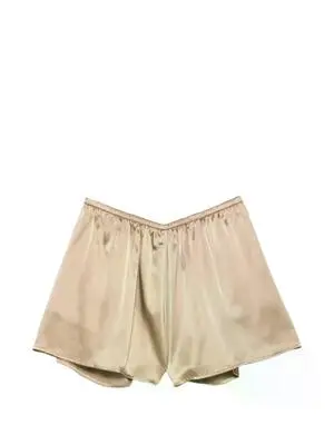 Enza Costa Elasticated Waistband Shorts - Brown