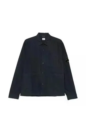 C.P. COMPANY Lens-detail Button-up Shirt - Blue