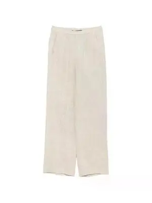 Enza Costa Wide-leg Trousers With Elasticated Waist - Neutrals