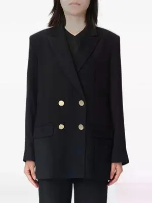 Armani Exchange Double-breasted Crepe Blazer - Black