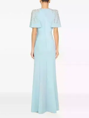 Jenny Packham Embellished Petal Dress - Blue