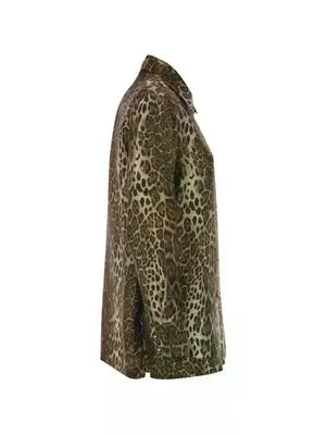Max Mara Leopard Print Silk Shirt