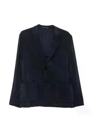Giorgio Armani Textured Single-breasted Blazer - Blue
