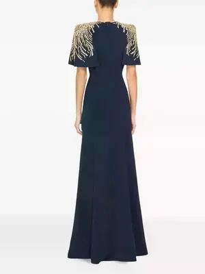 Jenny Packham Embellished Petal Dress - Blue