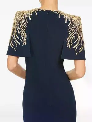 Jenny Packham Embellished Petal Dress - Blue