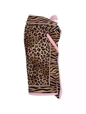 MC2 SAINT BARTH Animal-print Wrap-style Sarong