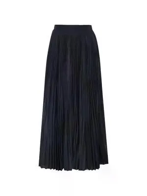Max Mara Pleated Flared Maxi Skirt - Blue