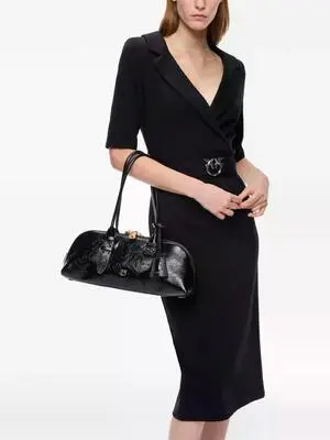 Pinko V-neck Midi Dress - Black
