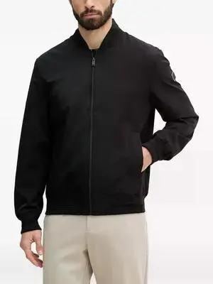 Guess Logo Patch Bomber Jacket - Black