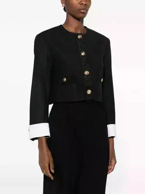Sandro Striped Cropped Blazer