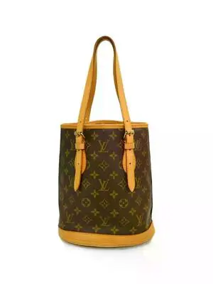 LOUIS VUITTON Monogram Pm Bucket Tote Bag - Brown