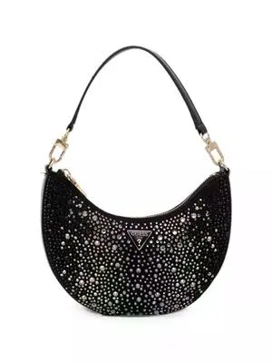 Guess Crystal Embellished Crescent Shoulder Bag