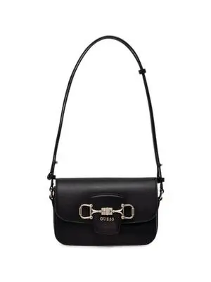 Guess Horsebit Detail Crossbody Bag - Black